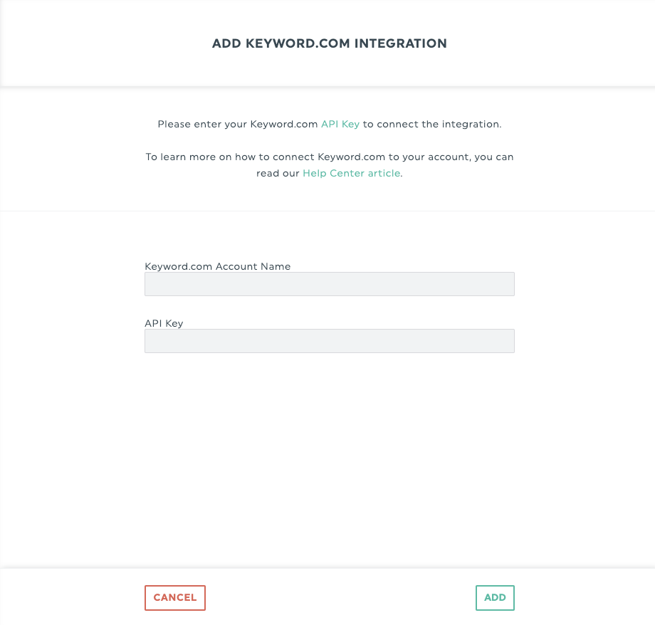 How to connect with Keyword.com