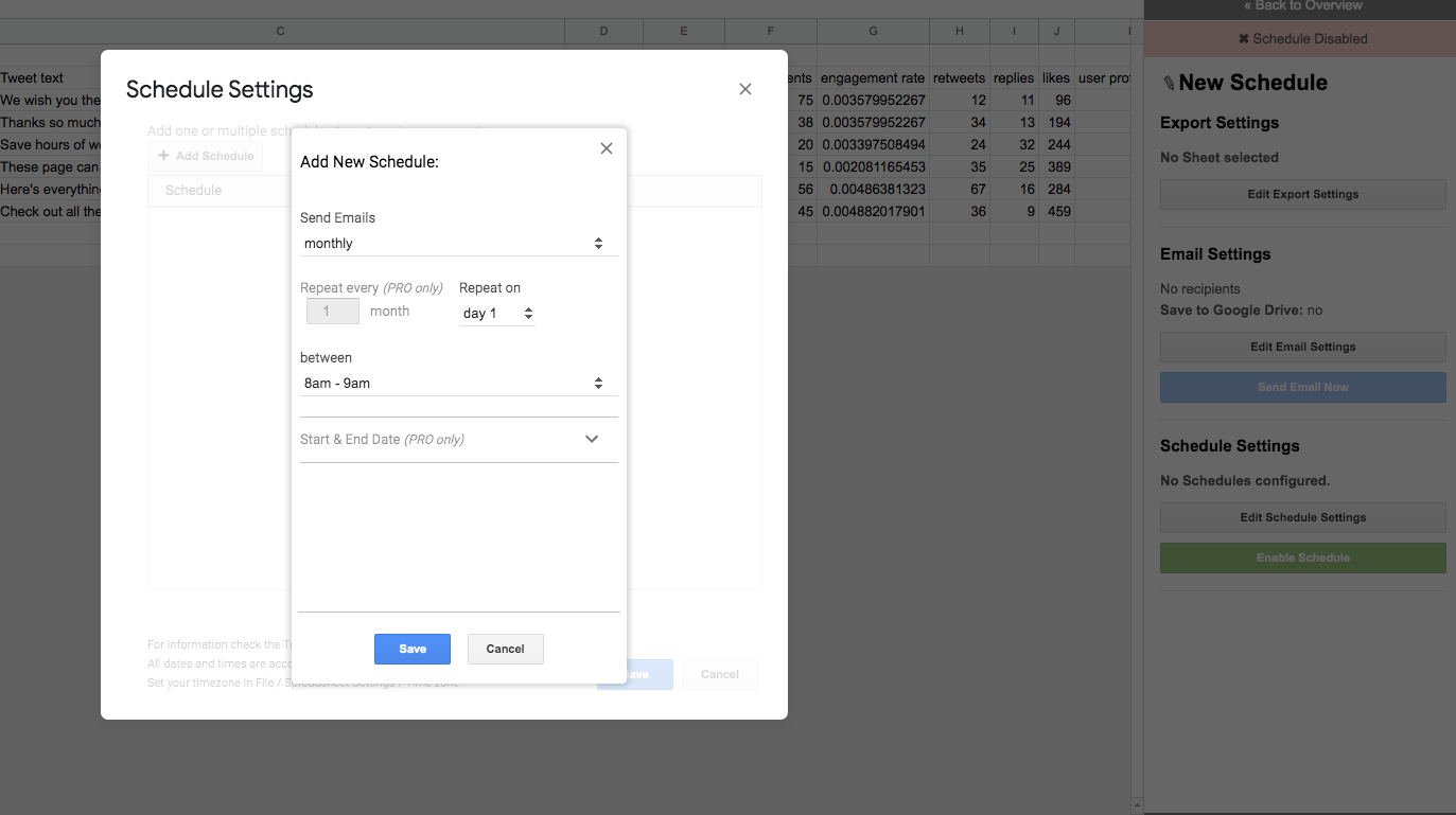 How to create a dashboard using Google Sheets data?